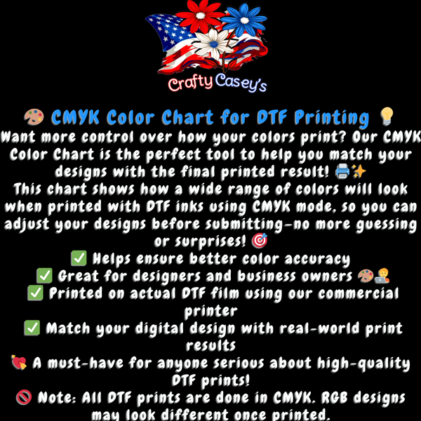 Add Color Chart For CMYK Color Matching – Crafty Casey's