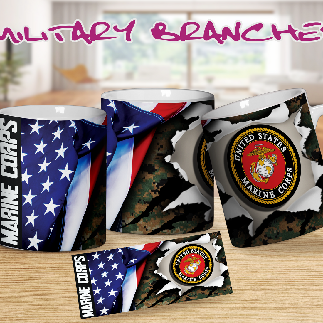 Marine Corp Patriotic Military Coffee Mug – Crafty Casey's