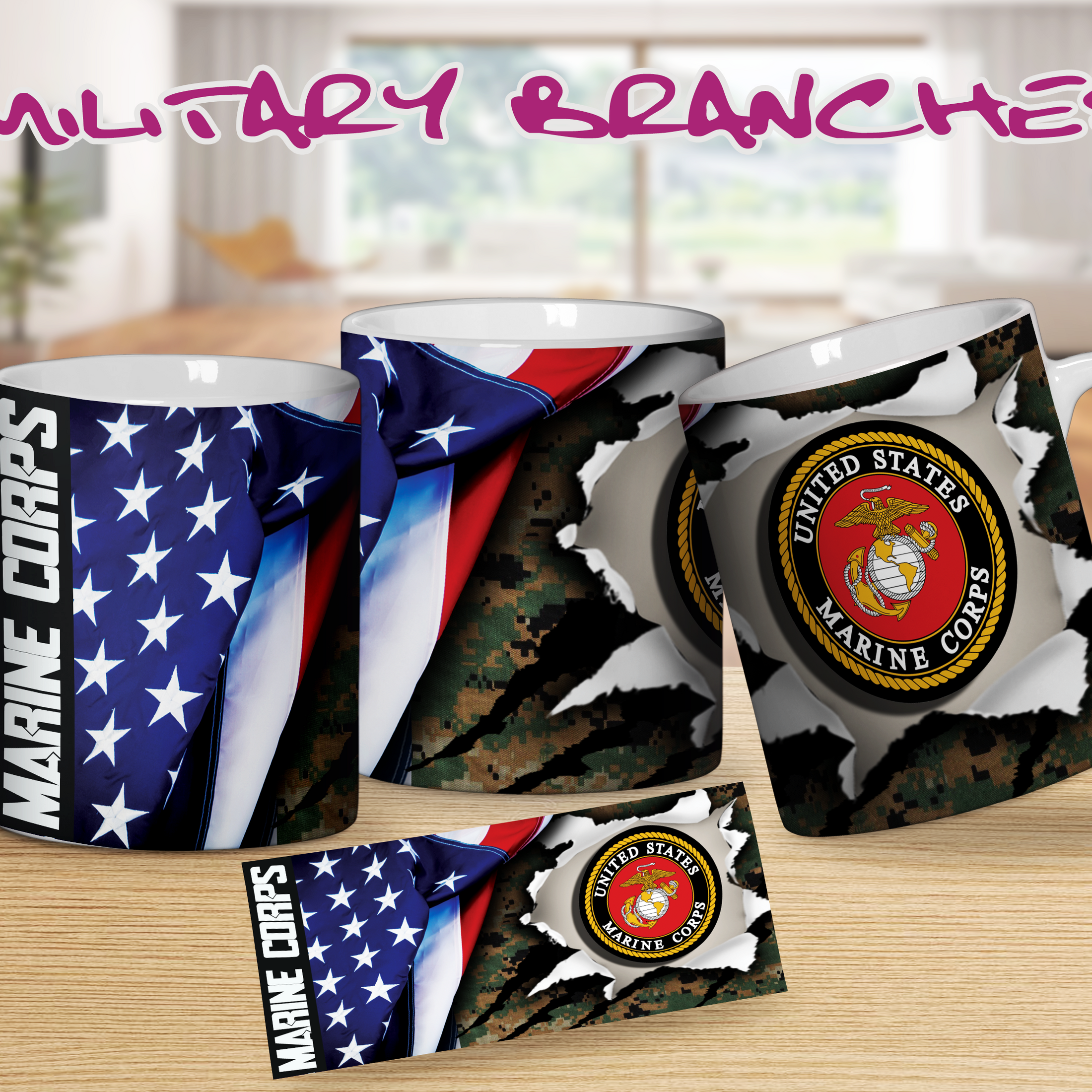 Marine Corp Patriotic Military Coffee Mug – Crafty Casey's