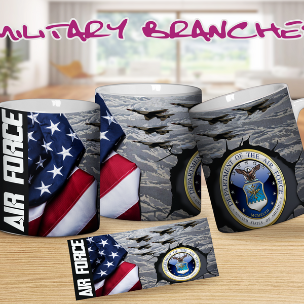 U.S Air Force Patriotic Military Coffee Mug – Crafty Casey's