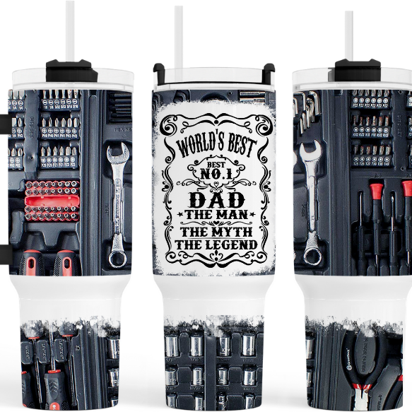 Worlds Best Dad Mechanic 40 oz Tumbler – Crafty Casey's