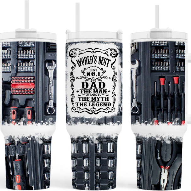 Worlds Best Dad Mechanic 40 oz Tumbler – Crafty Casey's